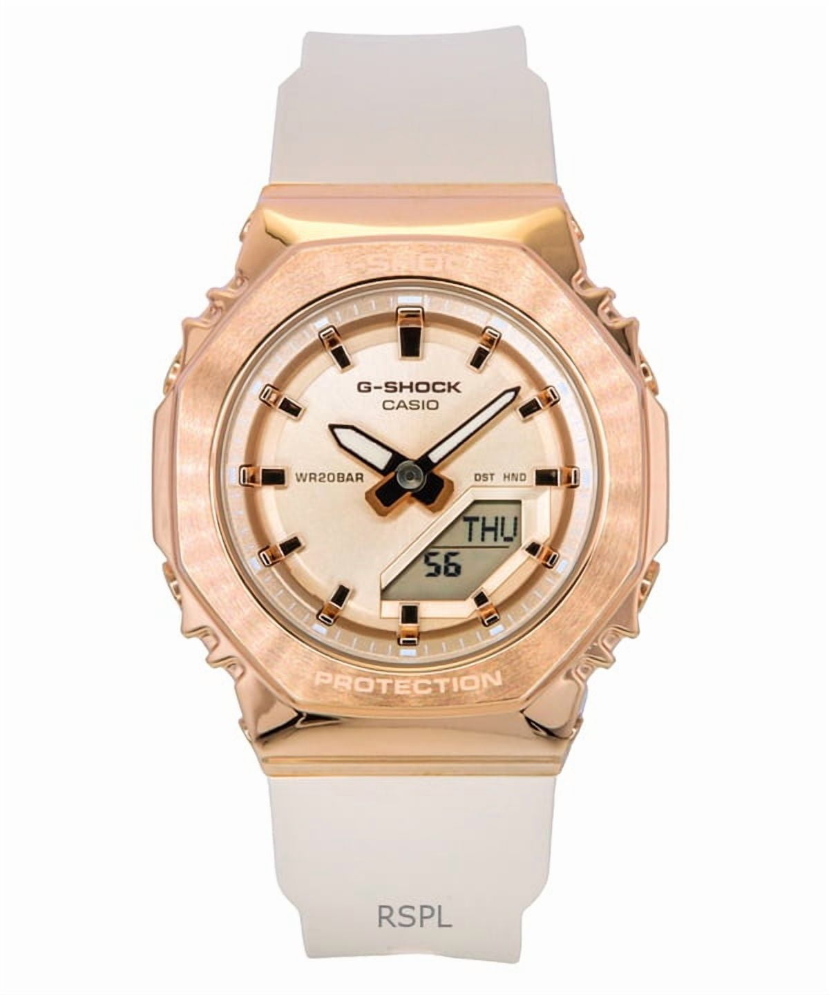 Casio G-Shock Analog Digital Bio-Based Resin Strap Rose Gold Dial Quartz GM-S2110PG-4A 200M ...