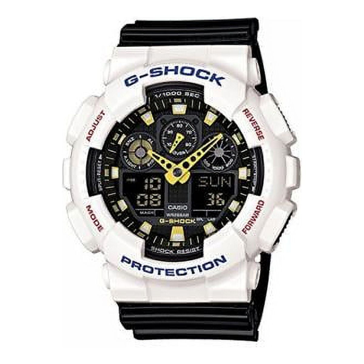 Casio G Shock Analog Digital Dial Black Resin Mens Watch GA100-7ACR ...