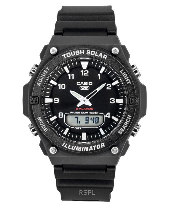 Casio G-Shock Analog Digital Resin Strap Black Dial Solar AQ-S820W-1AV ...