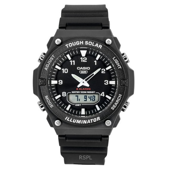 Casio G-Shock Analog Digital Resin Strap Black Dial Solar AQ-S820W-1AV ...