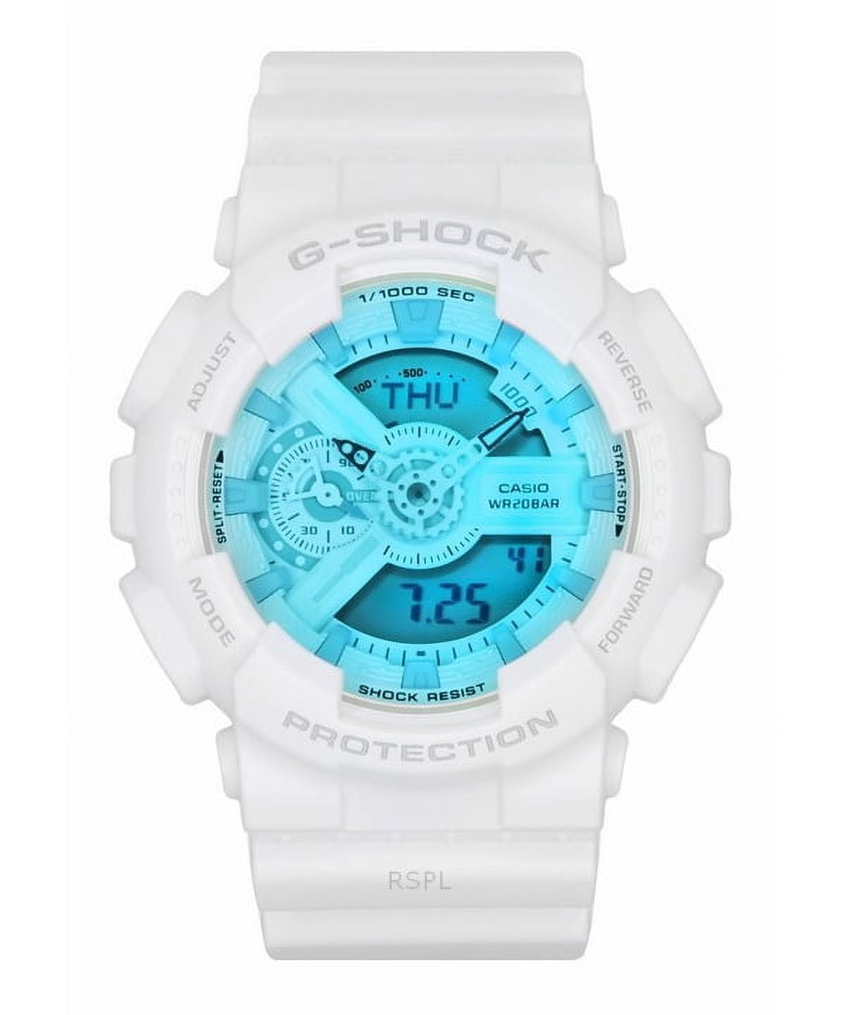 Casio G-Shock Analog Digital White Resin Strap Multicolor Dial Quartz ...