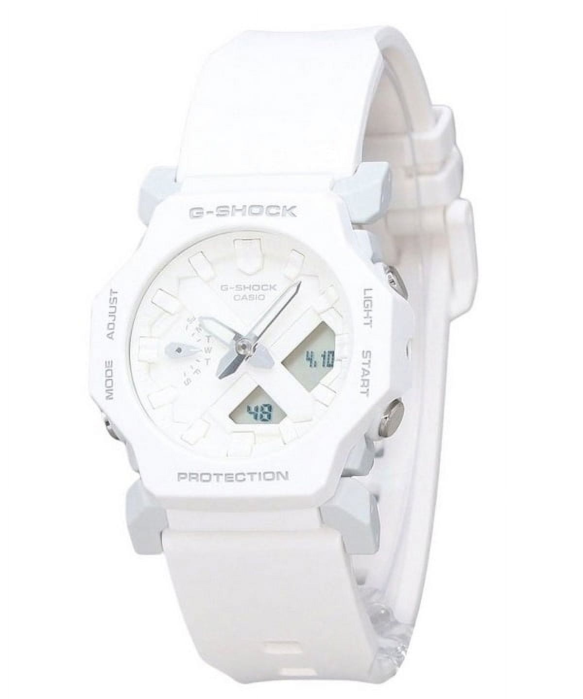 Casio G-Shock Analog Digital White Resin White Dial Strap Quartz GA ...