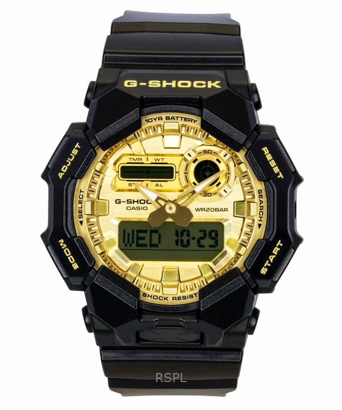 Casio G-Shock Bio-Based Resin Strap Analog Digital Gold Dial Quartz GA ...