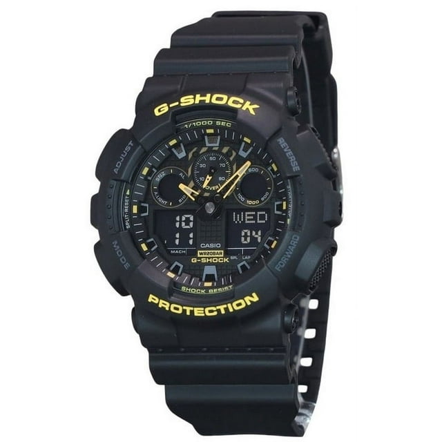 Casio G-Shock Caution Yellow Analog Digital Resin Strap Black Dial ...