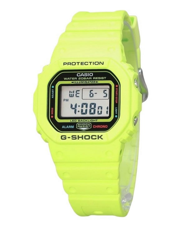 Casio G-Shock Digital Energy Park Series Yellow Bio Based Resin Strap Quartz DW-5600EP-9 200M ...