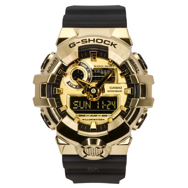 Casio G-Shock G-Steel Analog Digital Resin Strap Gold Dial Quartz GM-700G-9A 200M Men's Watch ...
