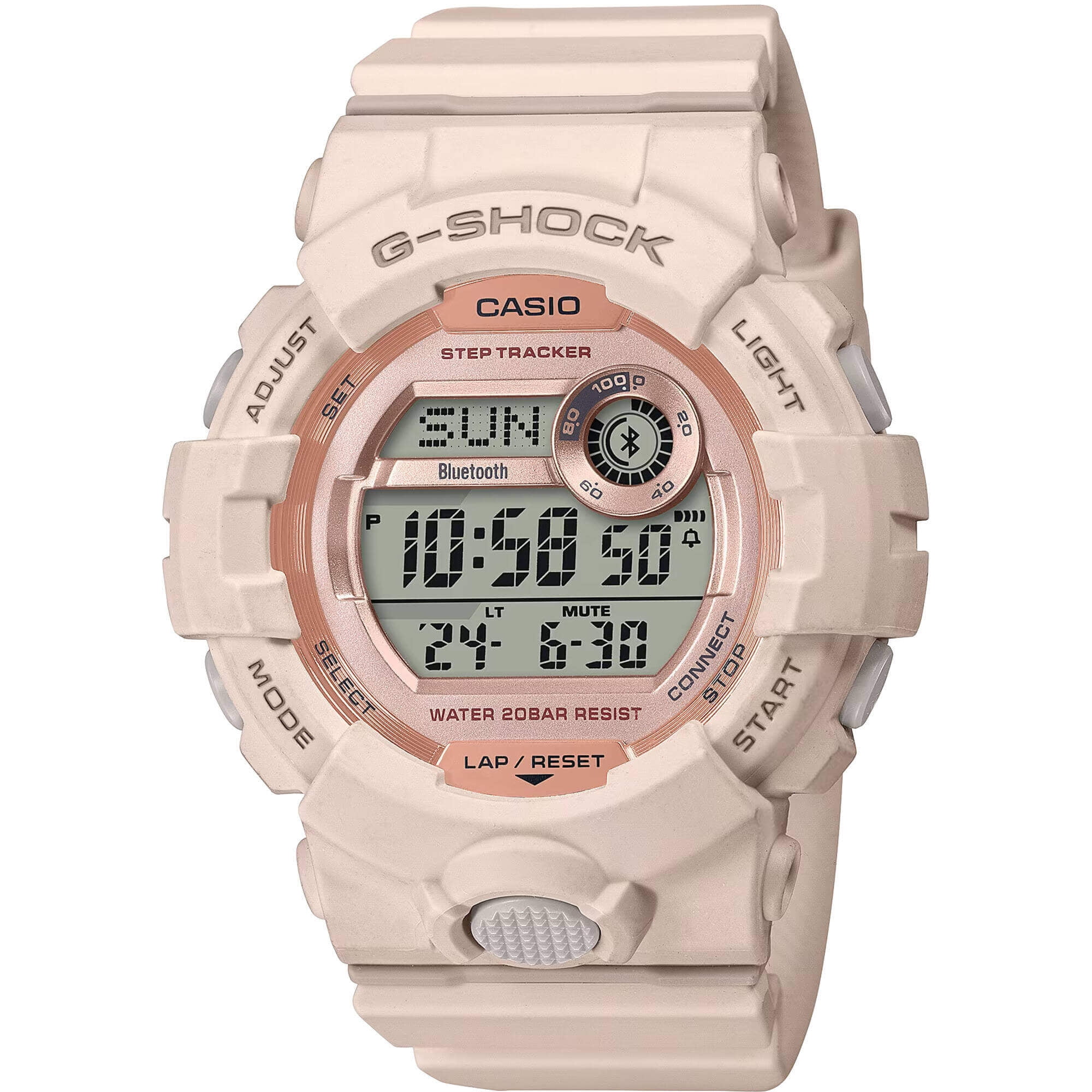 Casio GMDB800-4 Women's G-Shock Pink Resin Strap Digital Watch ...