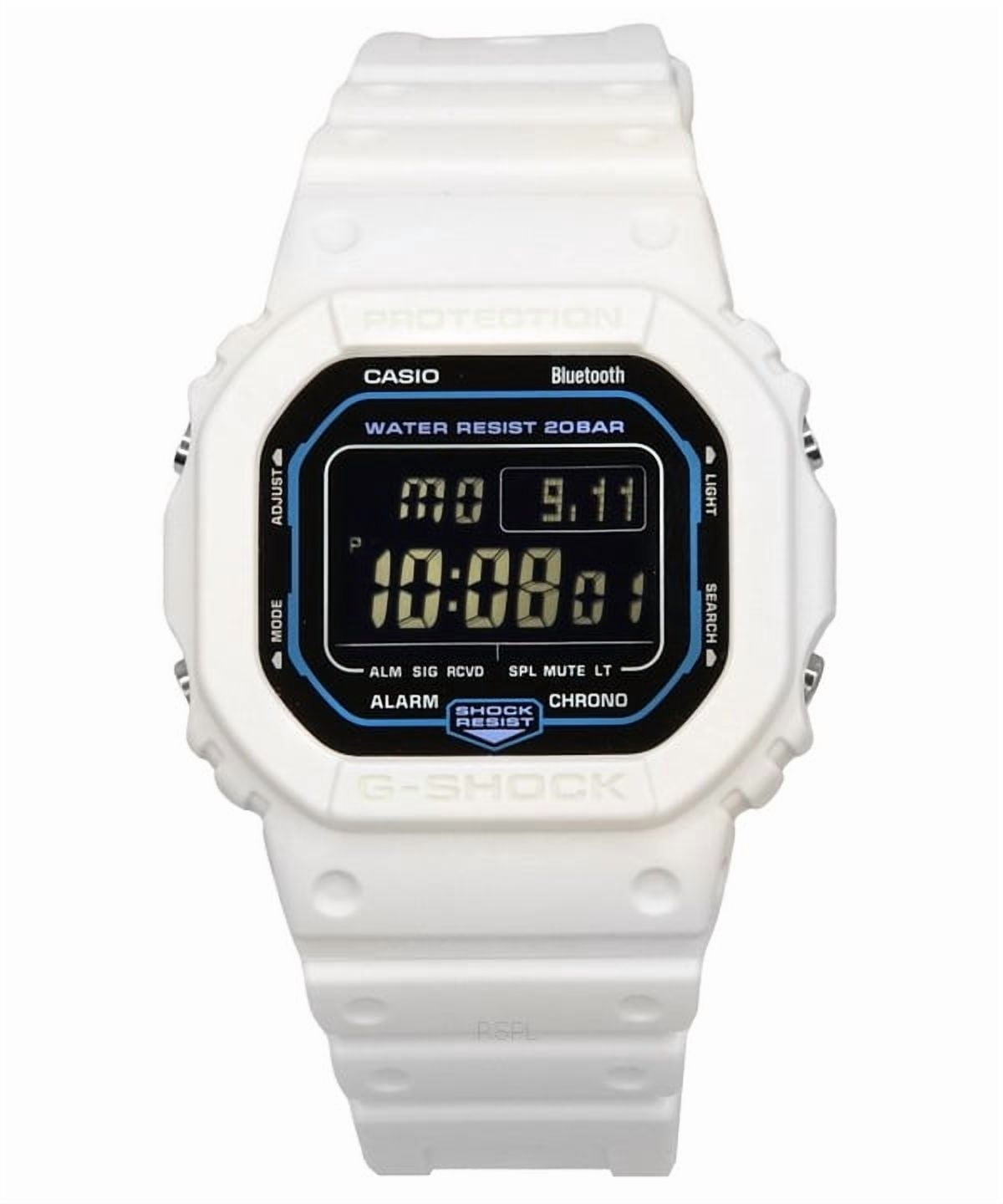 G-SHOCK DWB5600SF-7, White, Glow-in-the-Dark Bezel, Bluetooth, LED ...
