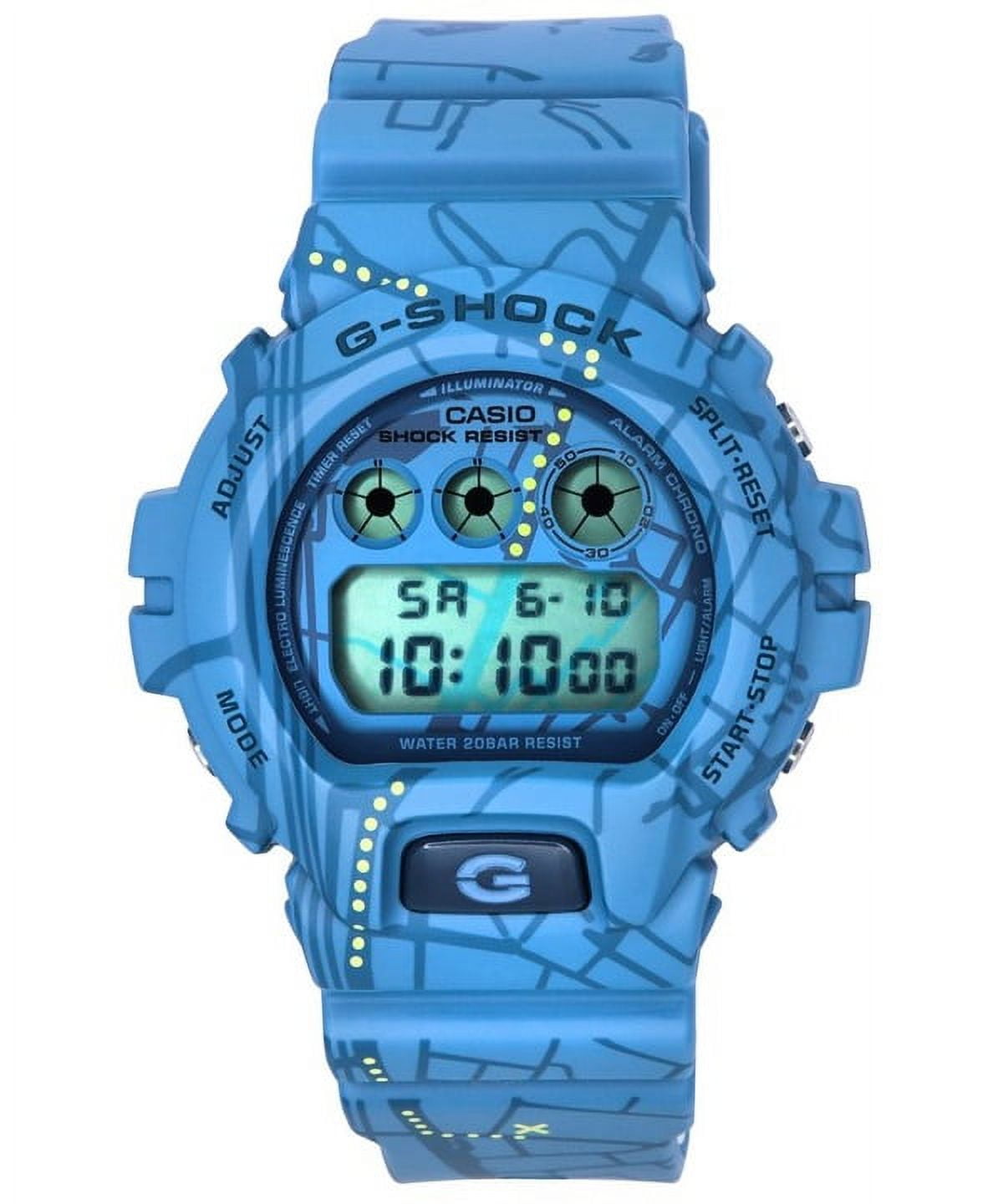 Casio G-Shock DW-6900SBY-2 Digital Quartz Men's Watch, Blue Resin ...