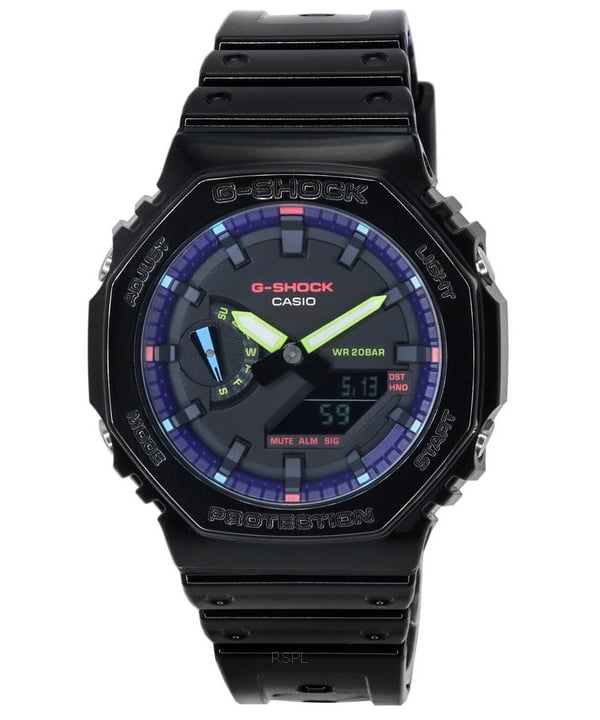 Casio G-Shock Virtual Rainbow Analog Digital Quartz GA-2100RGB-1A ...