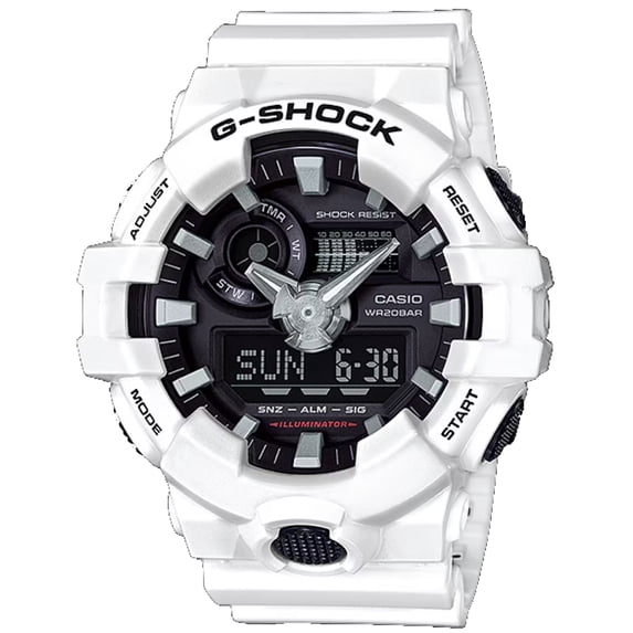 Casio G-Shock GA-700 Men's Analog-Digital Watch, Black Dial, Resin Band ...
