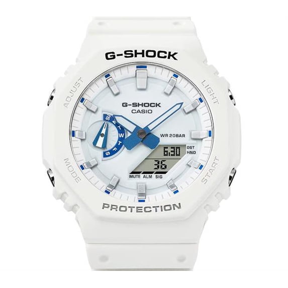 Casio GA2100HDS-7A white blue Analog Digital G shock watch - Walmart.com