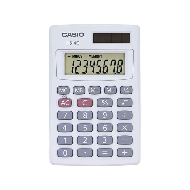 Casio HS-4G Handheld Solar Calculator - Walmart.com