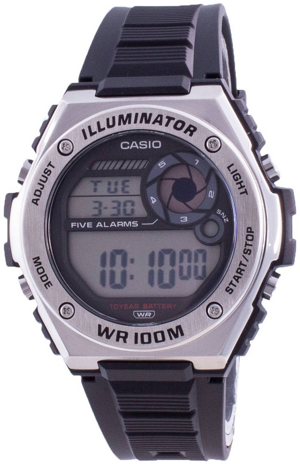 Casio Illuminator Digital MWD-100H-1A MWD100H-1 100M Men's Watch ...