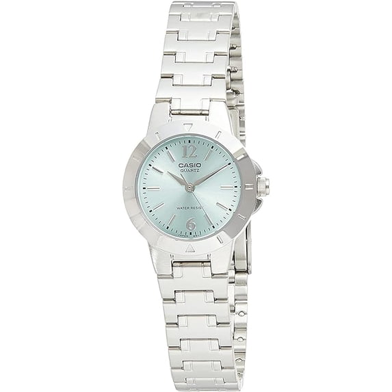 Casio LTP-1177A-3A Women's Casual Analog Watch w/ Green Dial & Notched ...