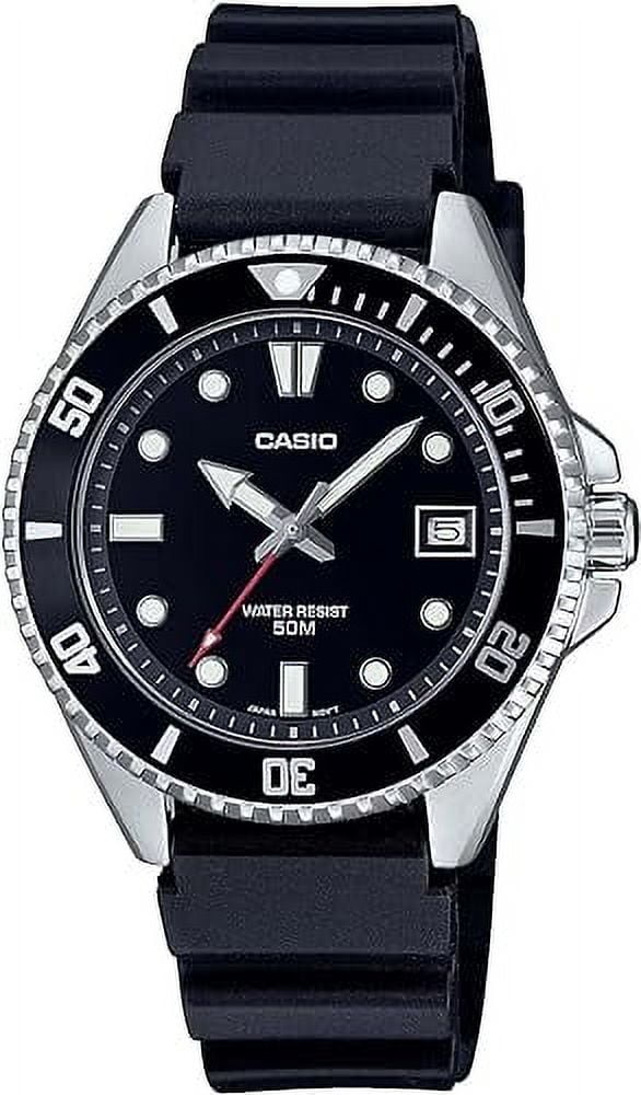 Casio MDV10-1A1 Dive Inspired 38mm Sports Watch with Unisex Black Dial ...