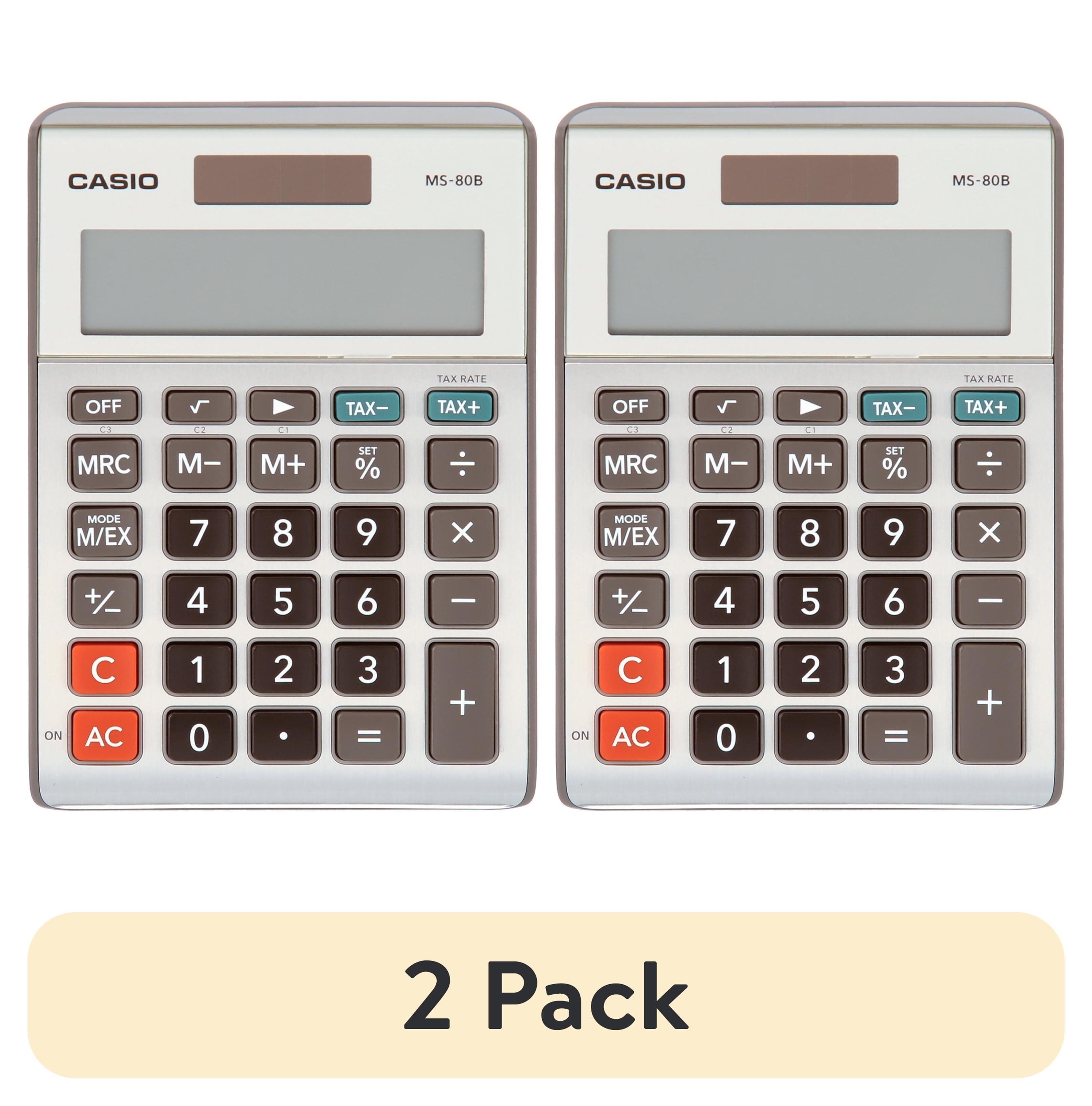 (2 pack) Casio MS-80 8-Digit Desktop Calculator - Walmart.com