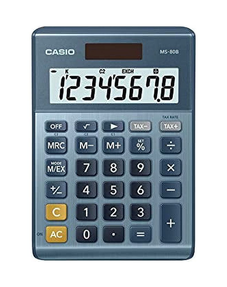 Casio MS-80B 8-Digit Desktop Calculator, Blue - Walmart.com