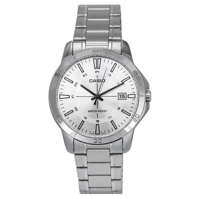 Casio MTP-V004D-7C Stainless Steel Silver Analog Quartz Classic Dress ...