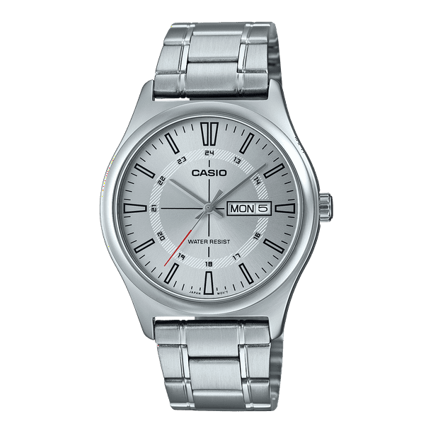 Casio MTP-V006D-7C Silver Analog Stainless Steel Quartz Classic Dress ...