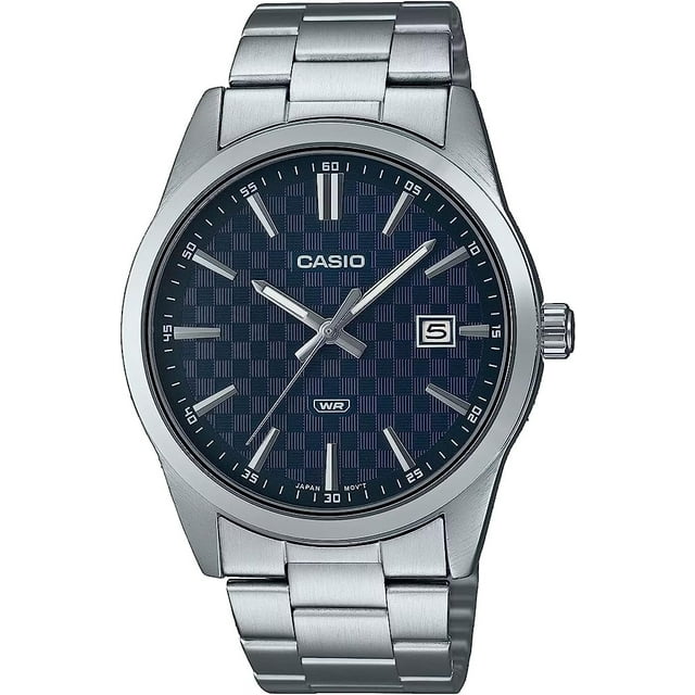 Casio MTP-VD03D-2A Men's Standard Stainless Steel Blue Dial 3-Hand ...
