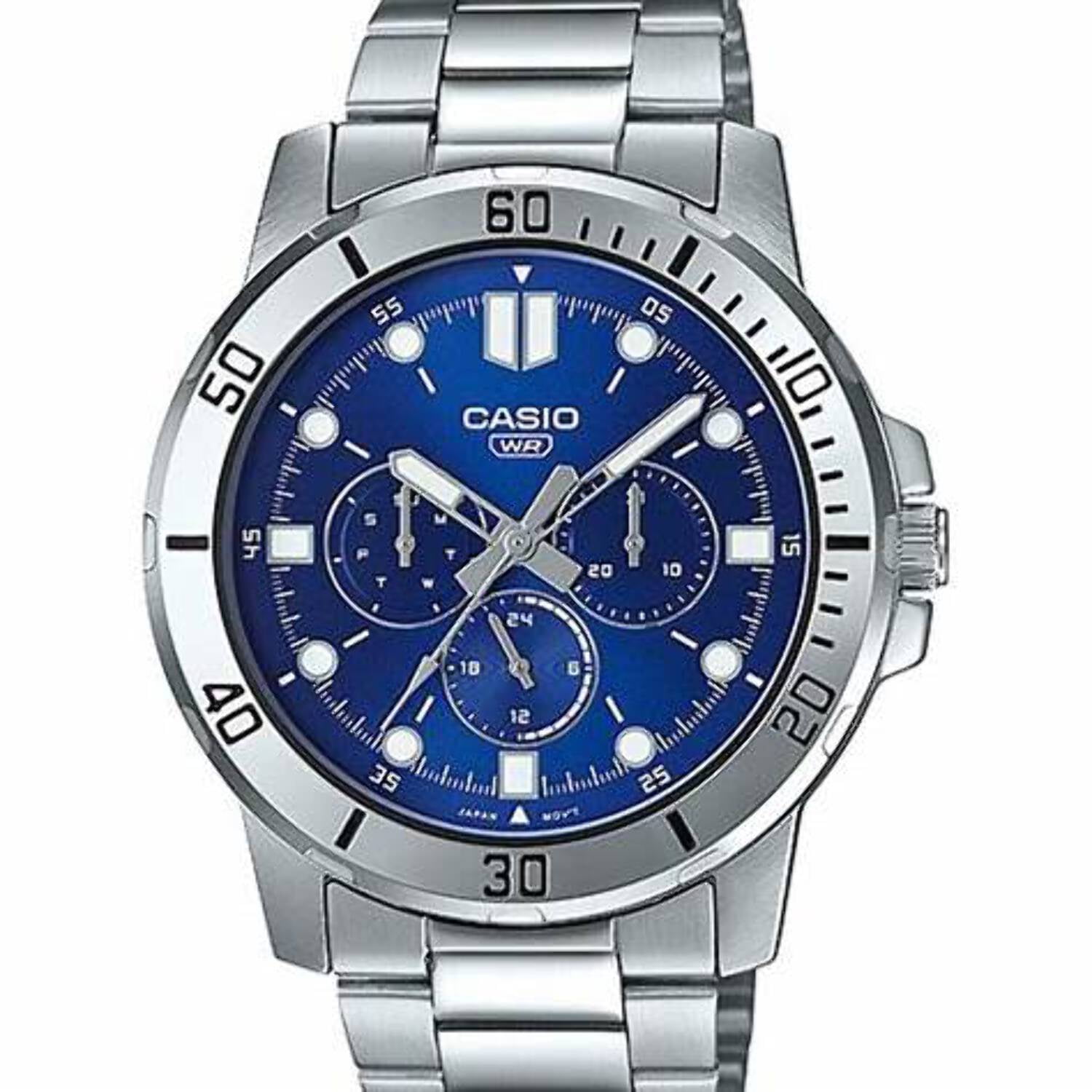 Casio MTP-VD300D-2EUDF Men's Stainless Steel Watch – Blue Dial ...