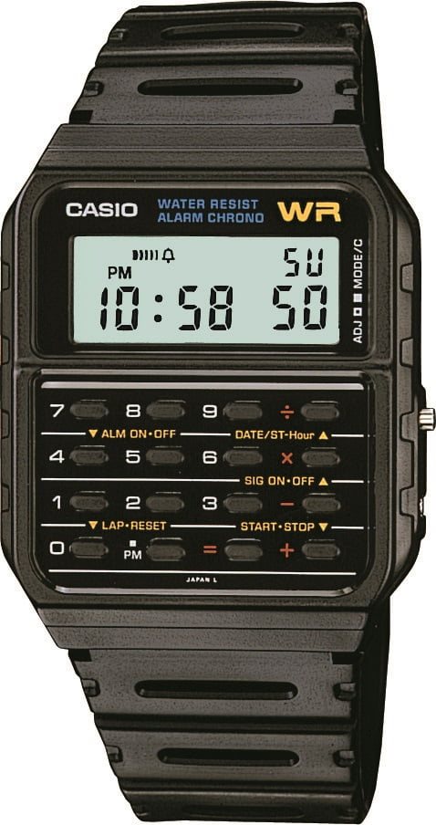 Casio Men Sport Rectangle Watch - Black - Walmart.com