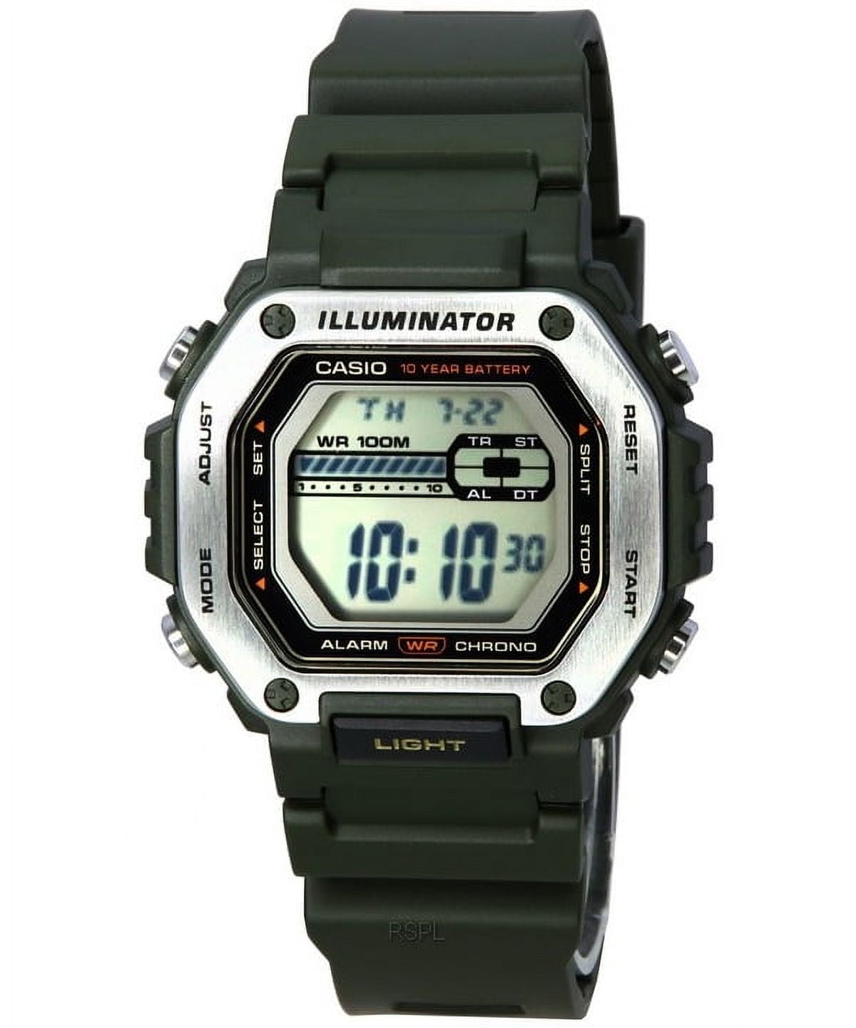 Casio Men's 24 mm Standard Digital Resin Buckle Wristwatch, Black, MWD ...