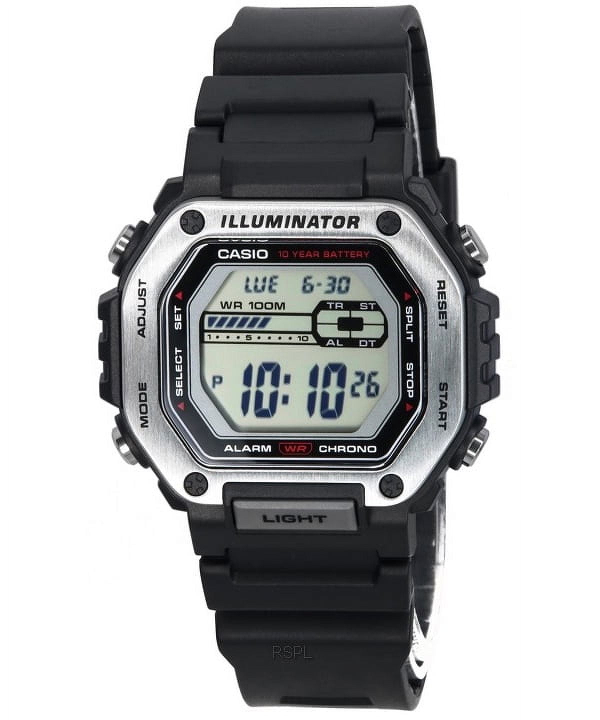 Casio Men's 25.4 mm Standard Digital Black Resin Buckle Wristwatch, MWD ...