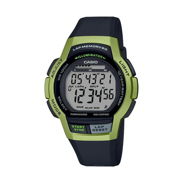 Casio Men's 60-Lap Runner's Watch -Green WS1000H-3AV - Walmart.com