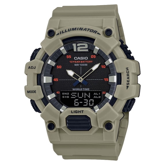 Casio Men's Analog-Digital World Time Watch, Beige - HDC700-3A3V ...