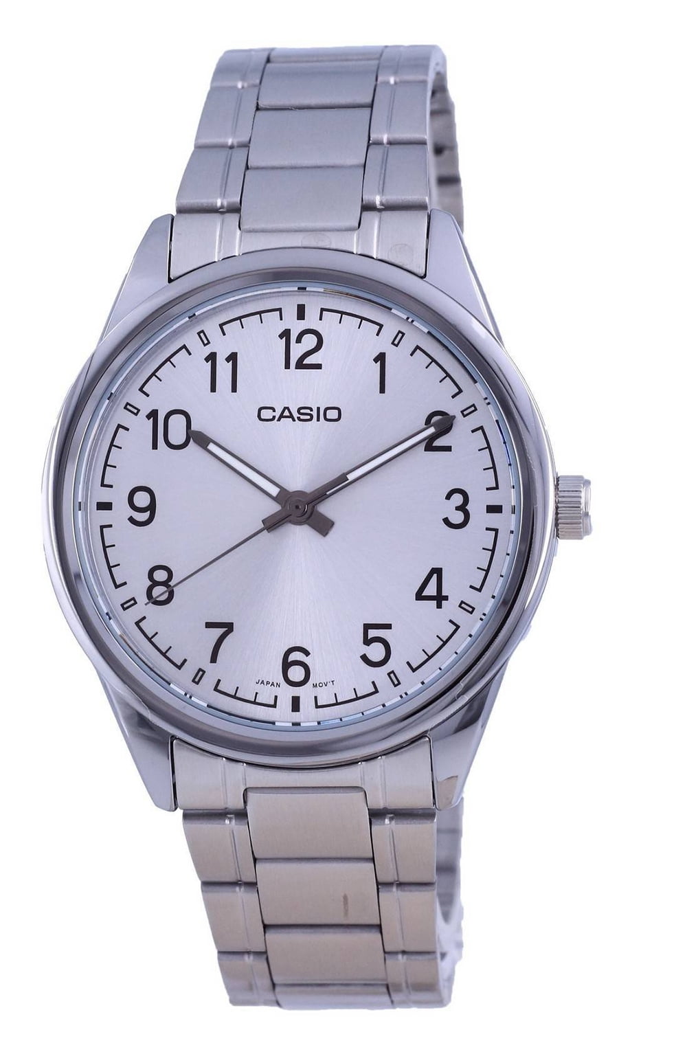 Casio Men's Analog Quartz Silver Tone Dial Stainless Steel Watch ...