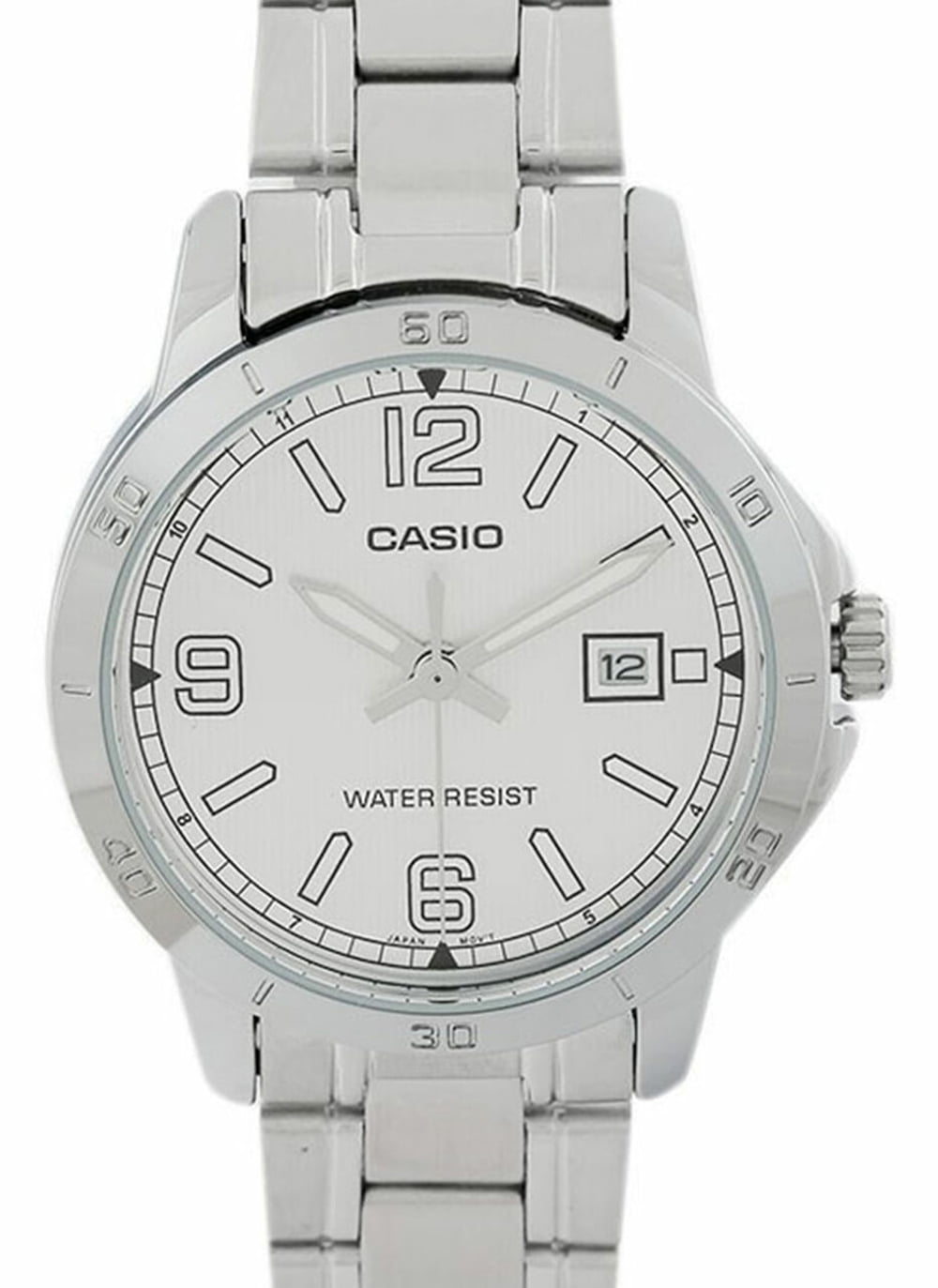 Casio Men’s Silver Dial Stainless Steel Bracelet Watch - LTP-V004D ...