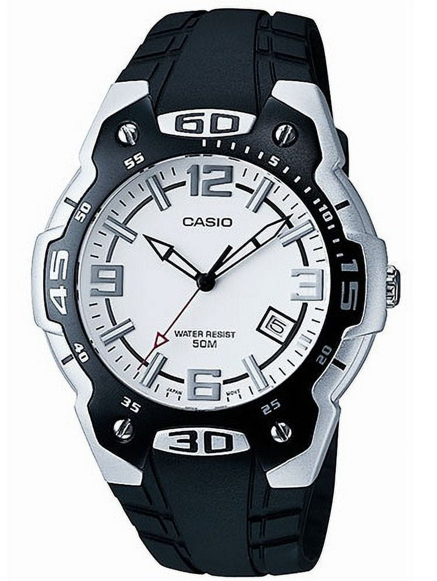 Casio Men's Analog Resin Watch with White Dial - Walmart.com