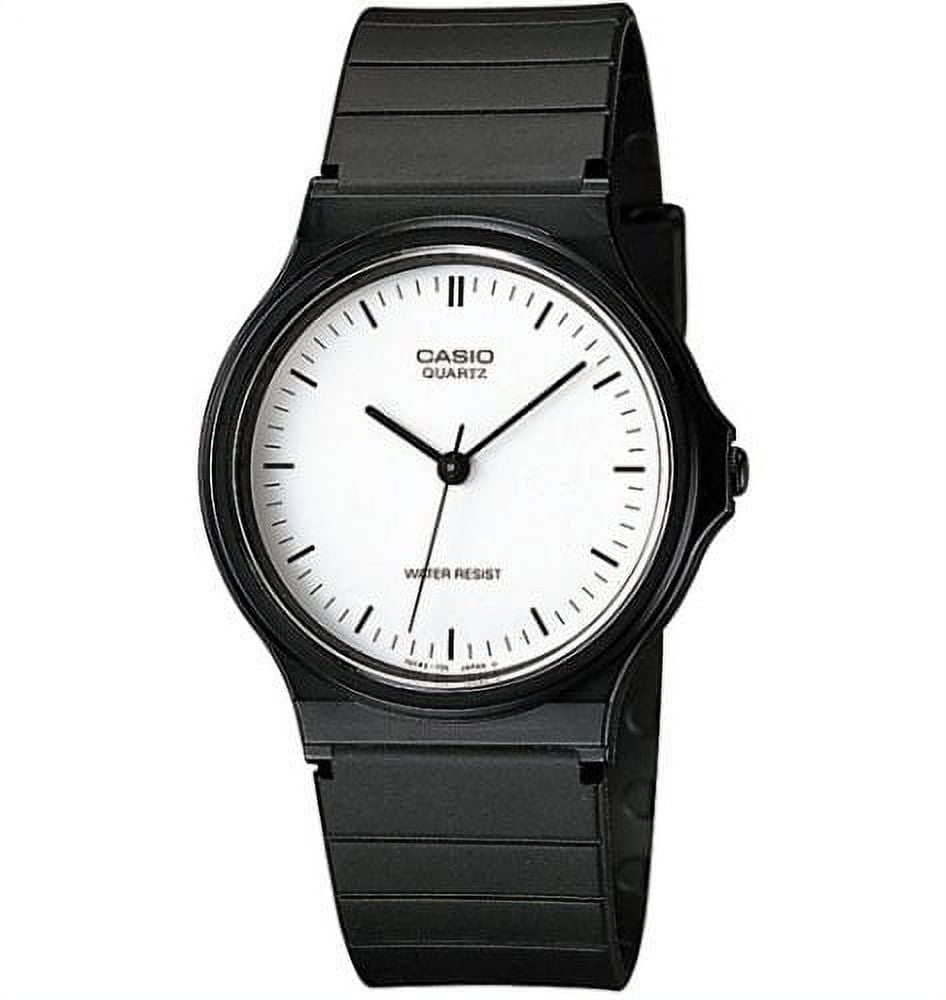 Casio Men's Black Resin Quartz Watch with White Dial MQ24-7E2 - Walmart.com