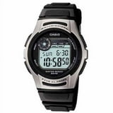 Casio Men's Black Resin Strap Digital Sport Watch, Silver Accents W213 ...
