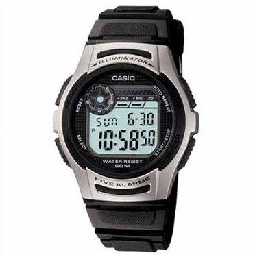Casio W216H-1CV Men's Sport Digital Watch, Black Resin Strap - Walmart.com