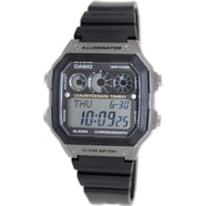 Casio Men's AE1200WHD-1A Stainless Steel Digital Watch with World Map ...