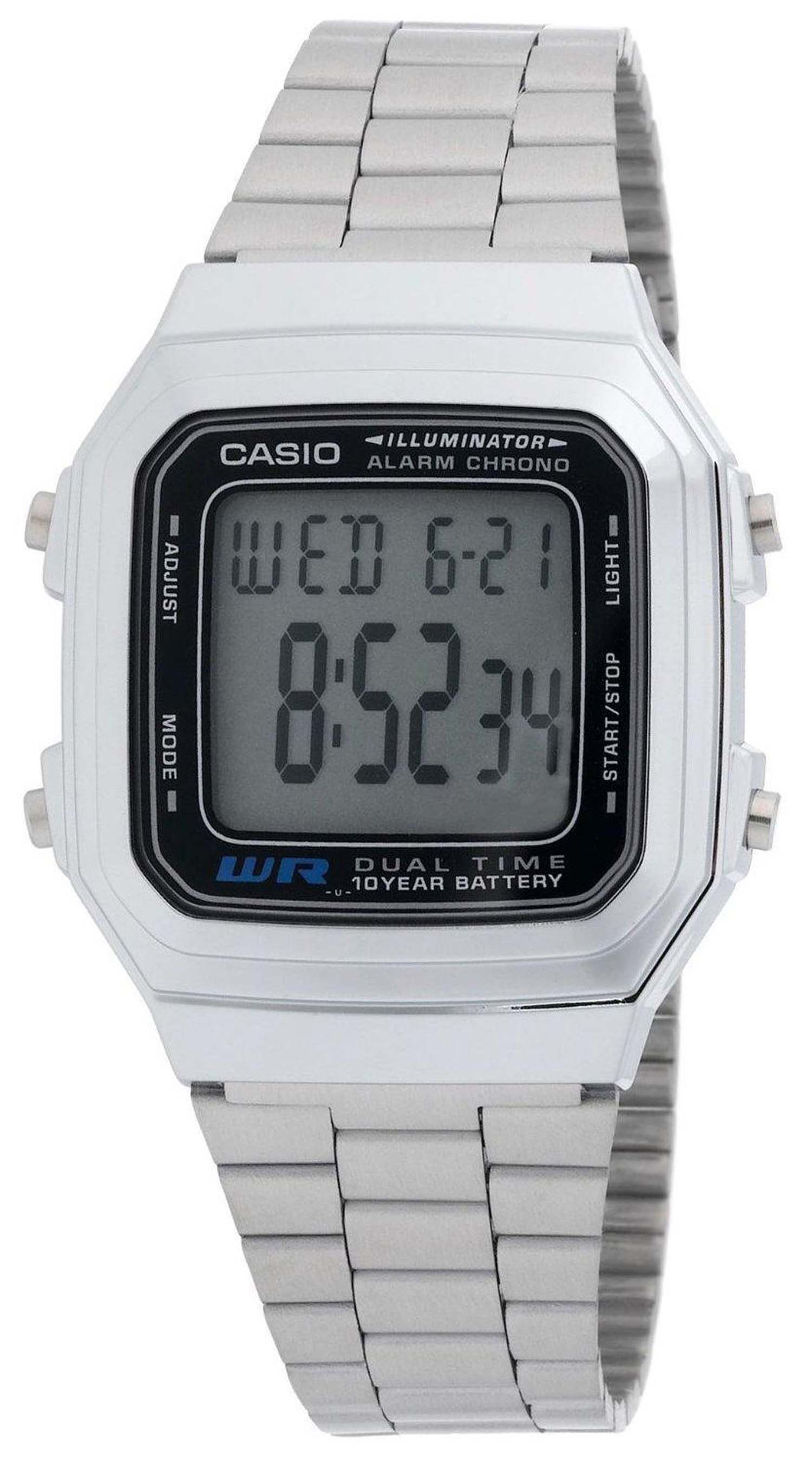Men's AE1200WHD-1A Stainless Steel Digital Watch - Walmart.com