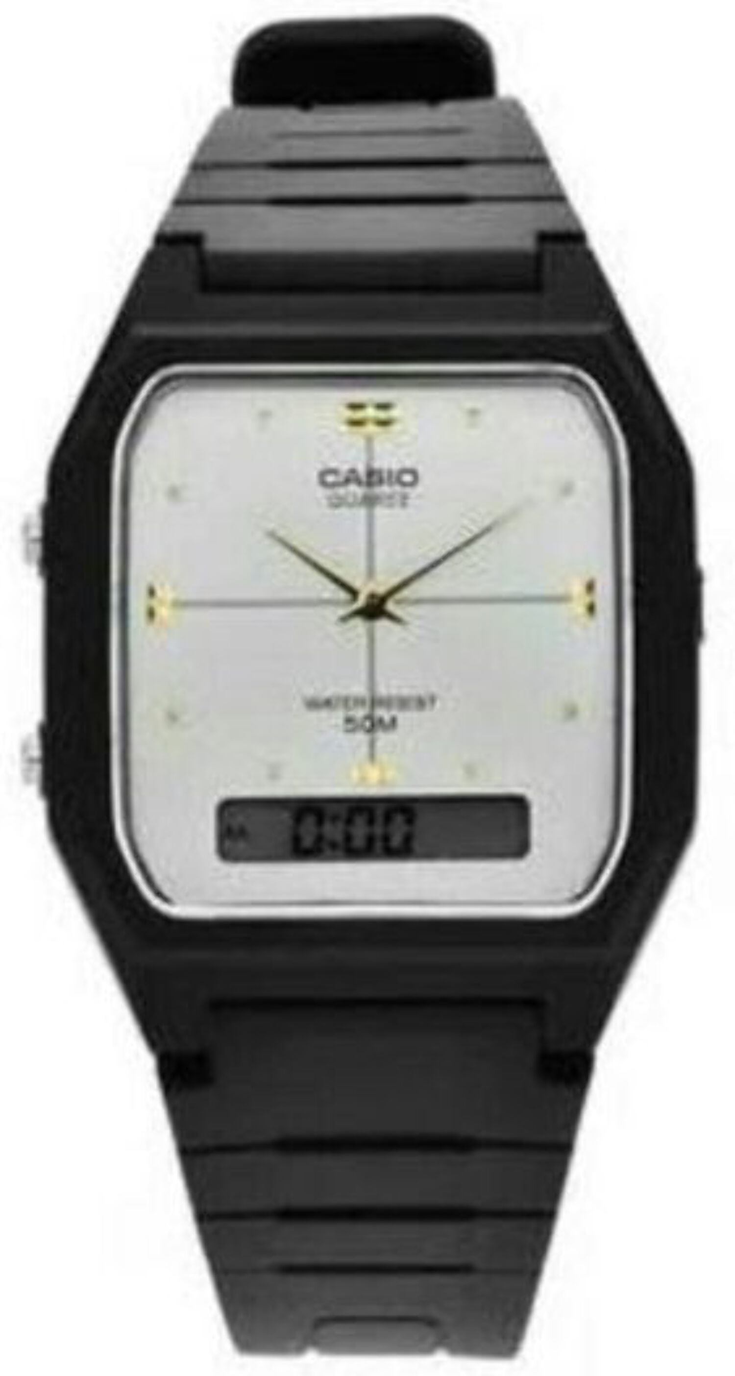 Casio Men's Core AW48HE-7AV Black Resin Band White Dial Quartz Fashion ...