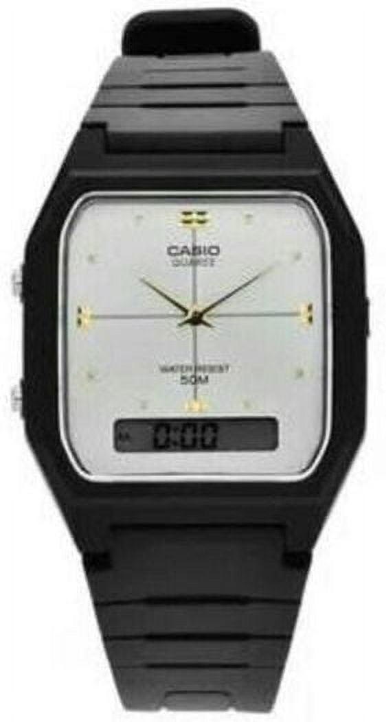 Casio Men's Core AW48HE-7AV Black Resin Band White Dial Quartz Fashion ...