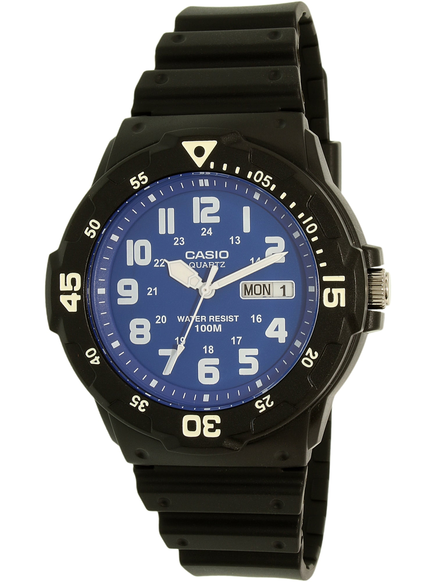 Casio Men's Dive Style Watch, Black/Blue MRW200H-2B2V - Walmart.com