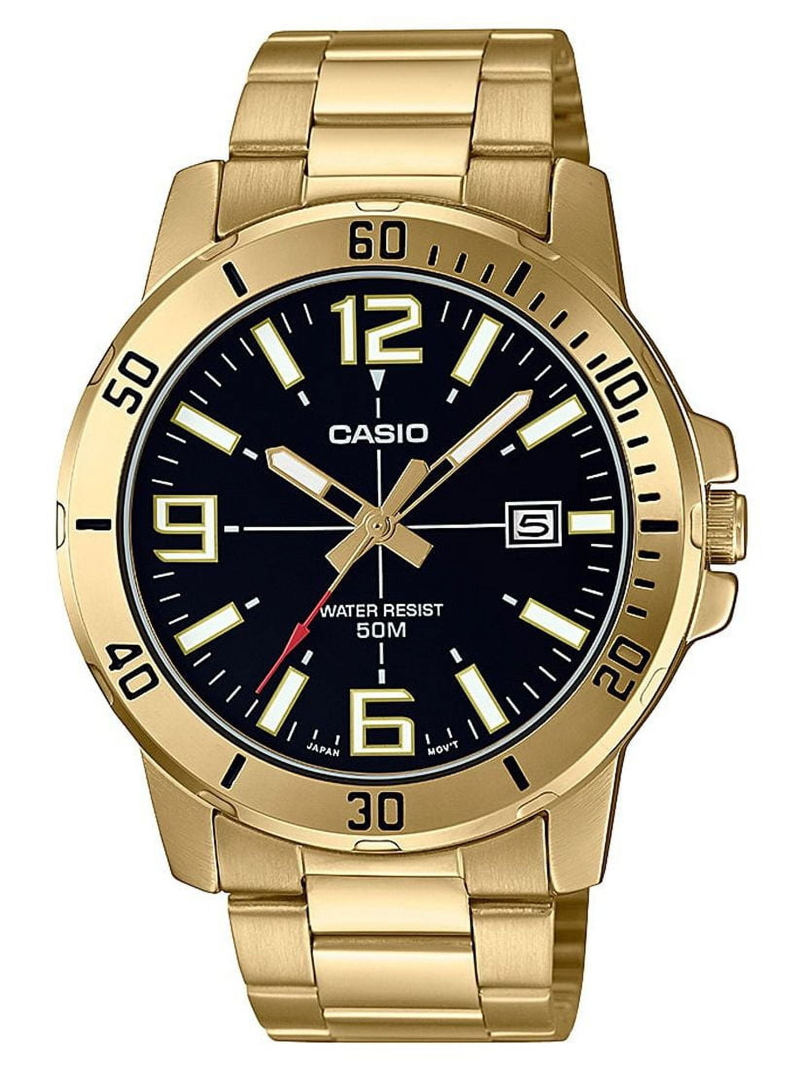 Casio Men's Diver-Style Stainless Steel Watch MTPVD01G-1BV - Walmart.com