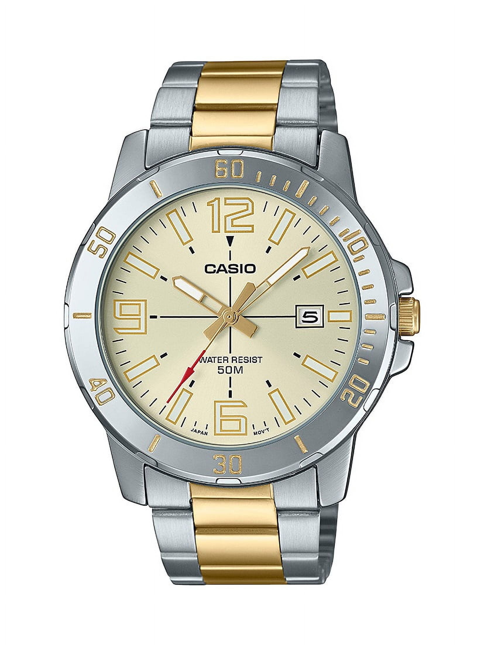 Casio Men's Diver-Style Stainless Steel Watch MTPVD01SG-9BV - Walmart.com