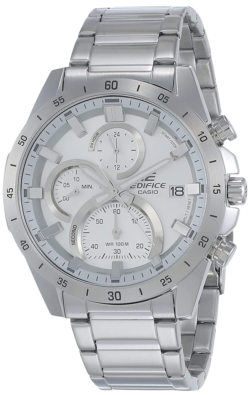 Casio Men's Analog Stainless Steel Edifice 47.1mm Quartz Watch EFR ...
