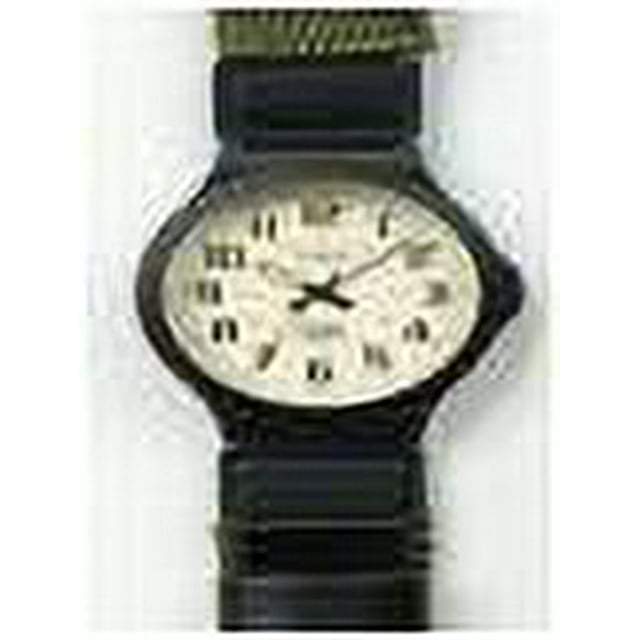 Casio Men's Easy-Reader Analog Watch with Quick Wrap Green Nylon Strap ...