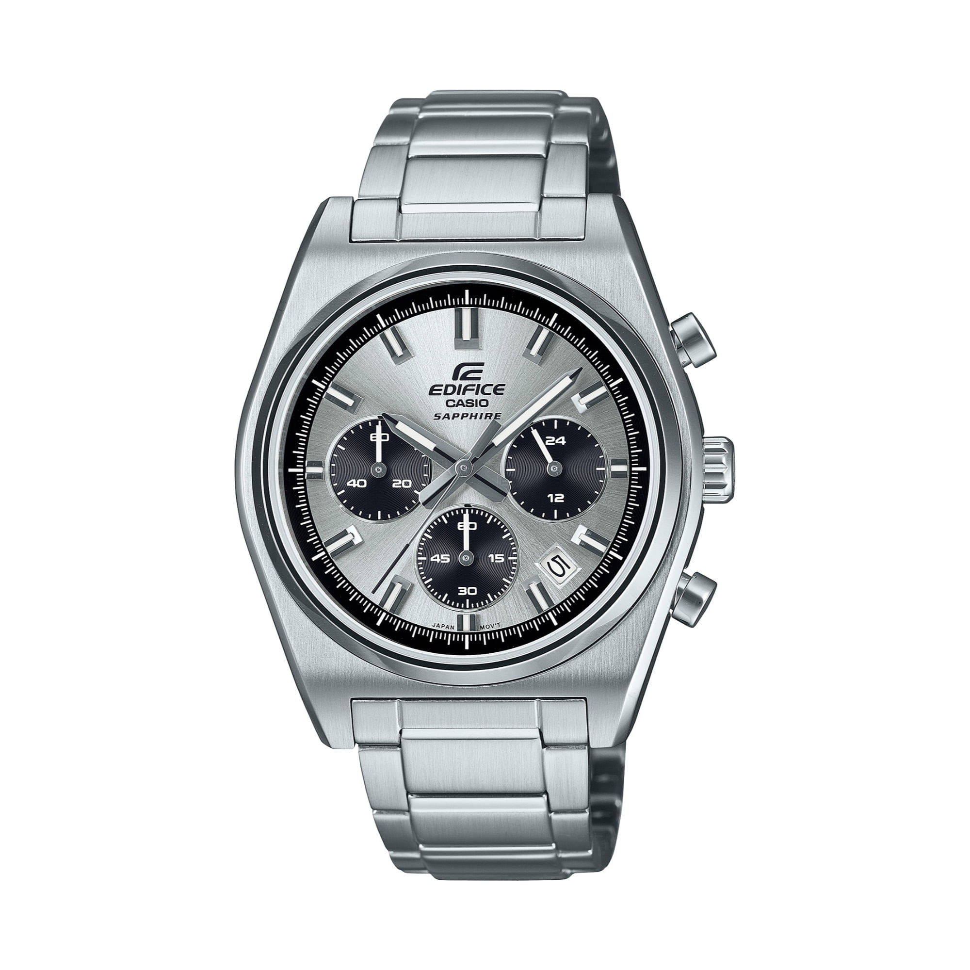 Casio Men's Edifice Stainless Steel Chronograph Silver Dial Watch ...