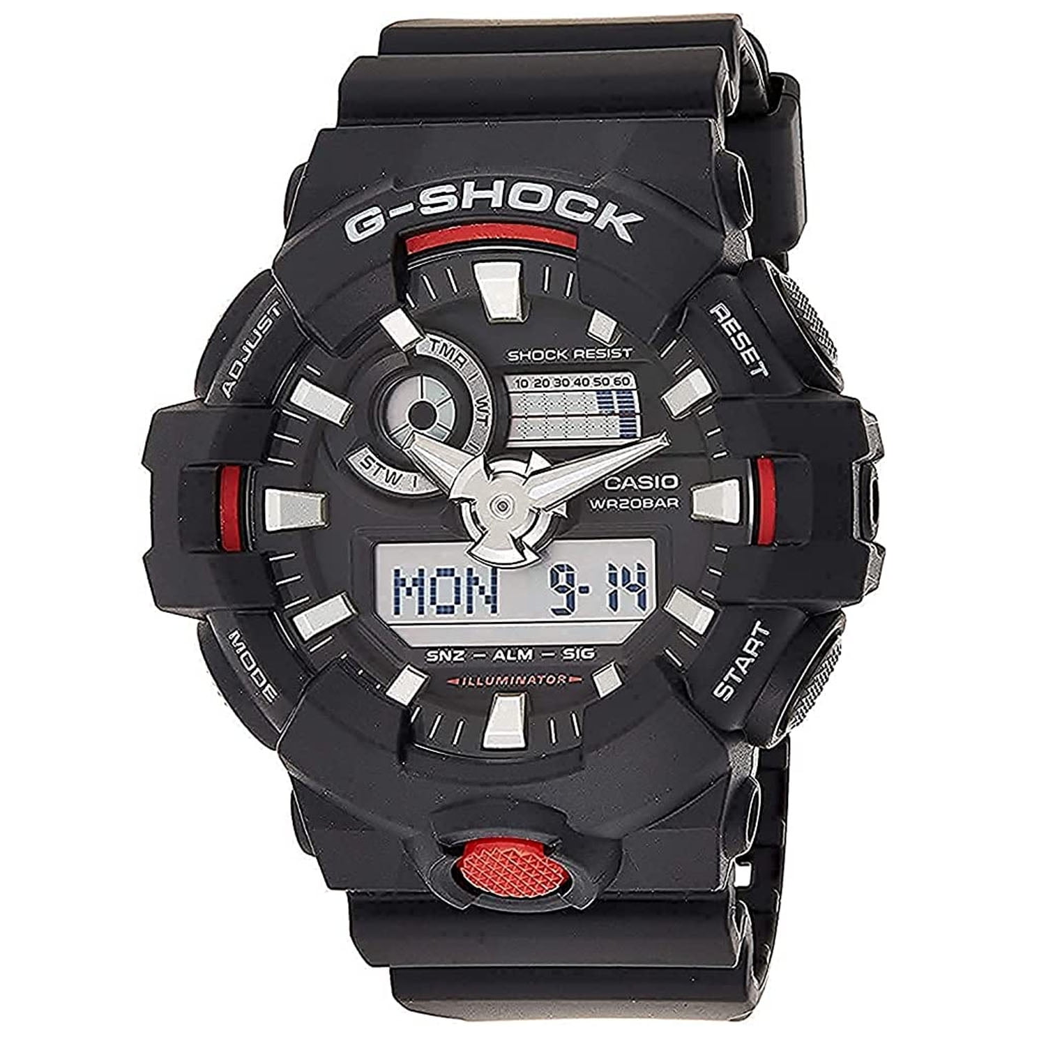 Casio Men's G-Shock Black Dial Watch - GA700-1A - Walmart.com