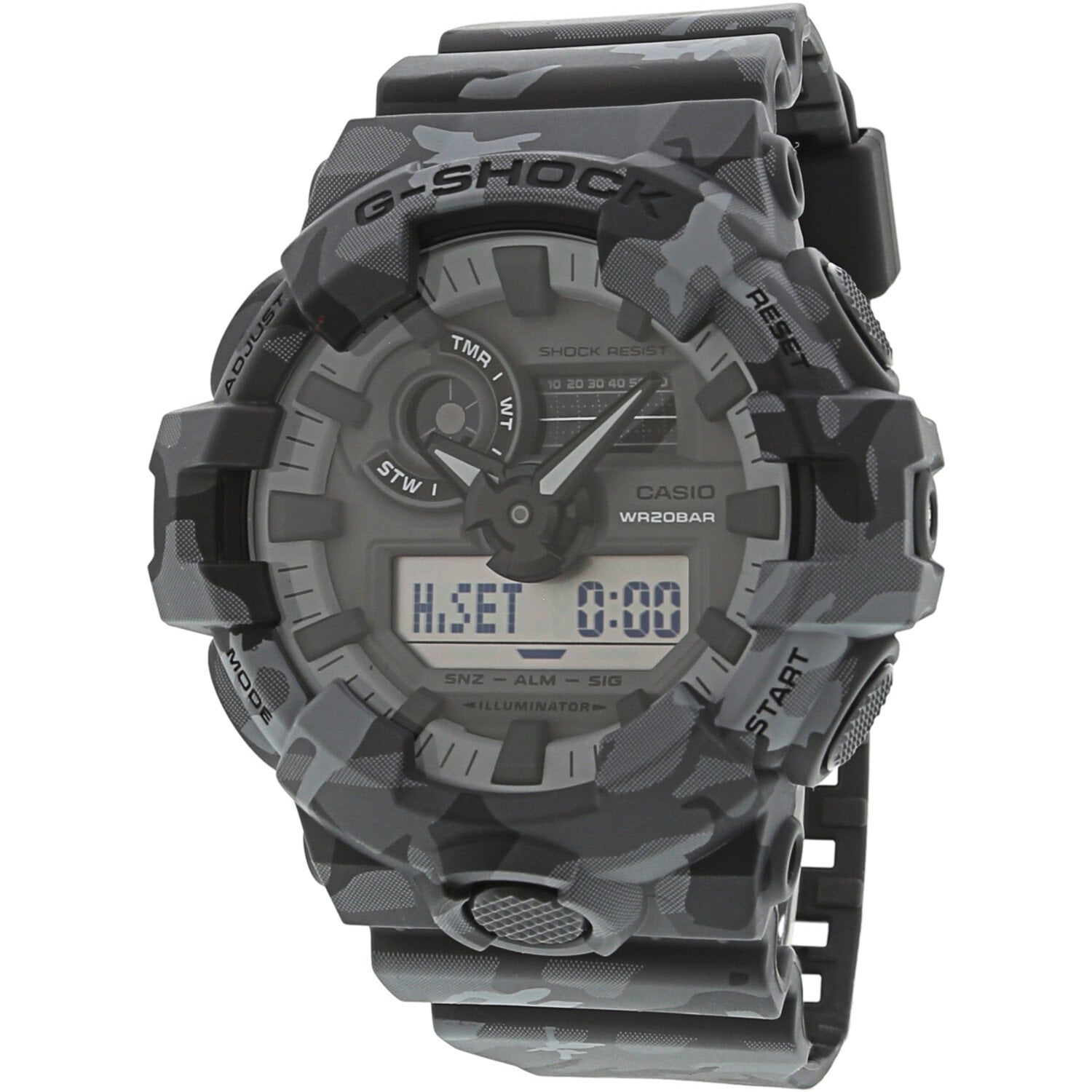 Casio Men's G-Shock GA700CM-8A Matte Grey Rubber Japanese Quartz Sport ...