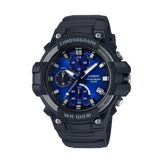 Free Shipping! Casio Men's Heavy Duty Chronograph Watch, Blue Dial ...